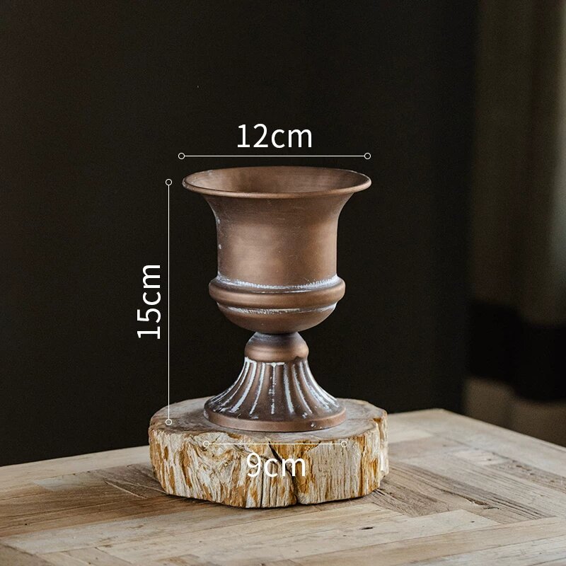 Ваза в стиле ретро, французская элитная старая железная цветочная сосуд в американском стиле, классическое искусство в