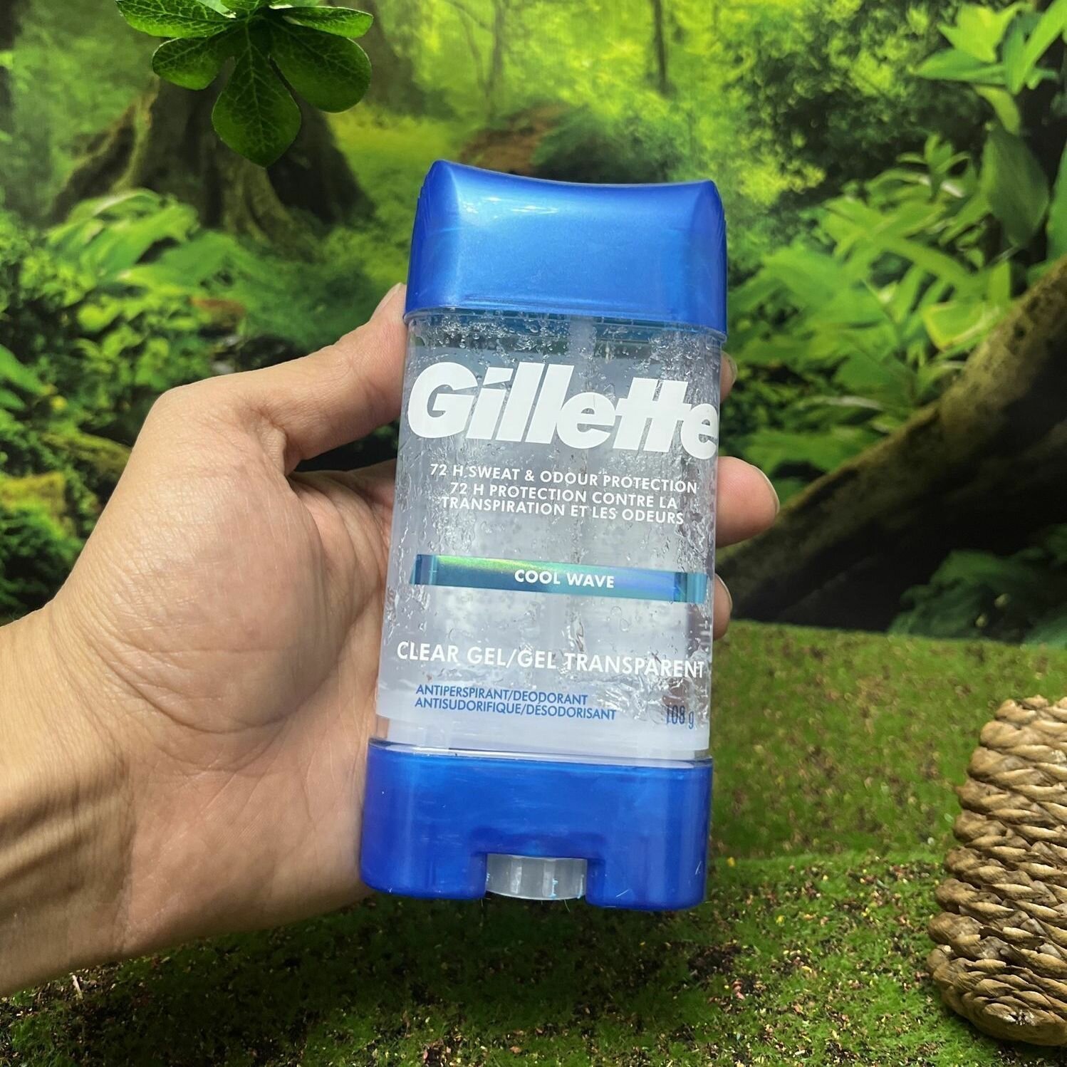 Мужской антиперспирантдезодорант Gillette Cool Wave в гелевой форме, 107 мл, бестселлер