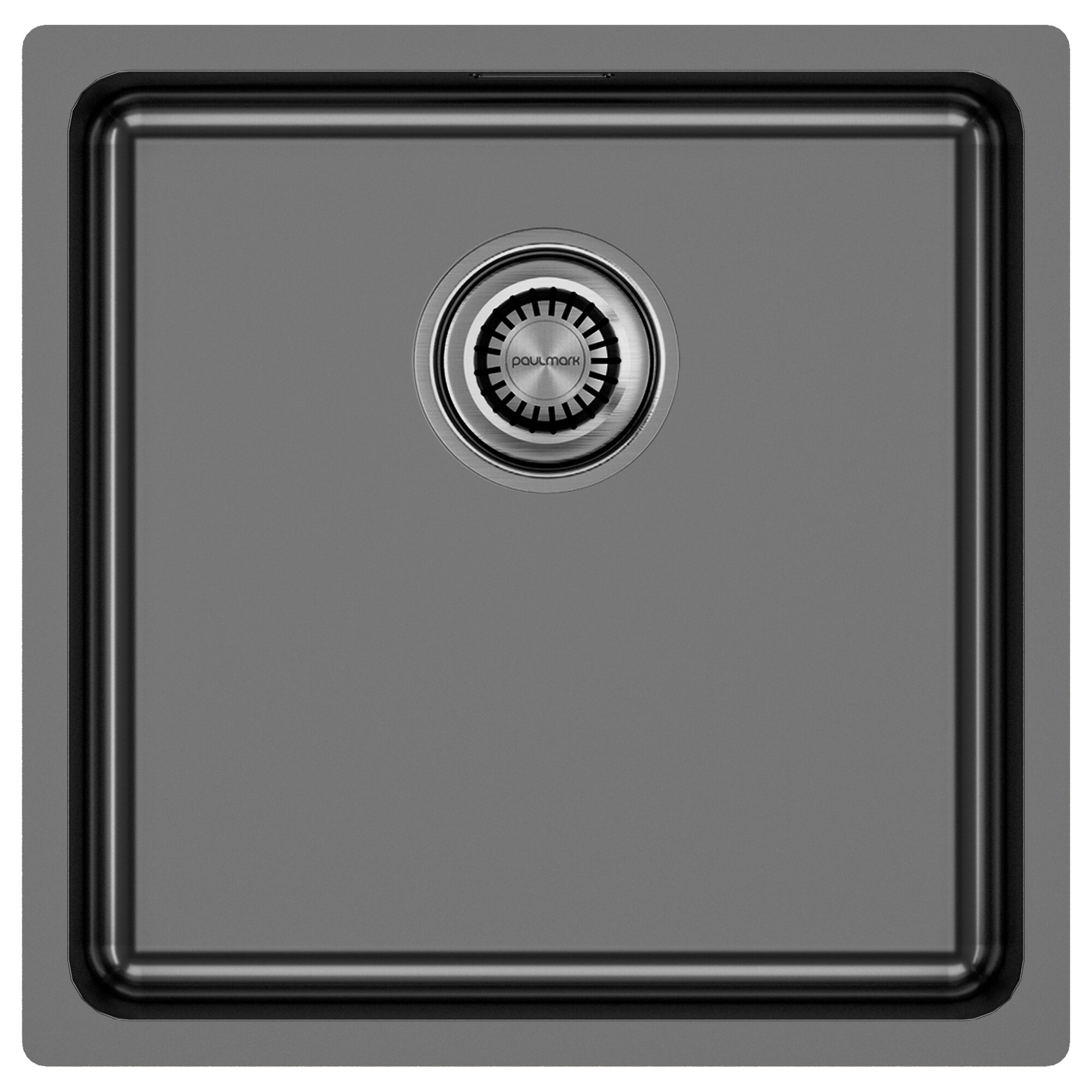 Кухонная мойка Paulmark VISTA 44 PM304444-GM вороненая сталь Нержавеющая сталь