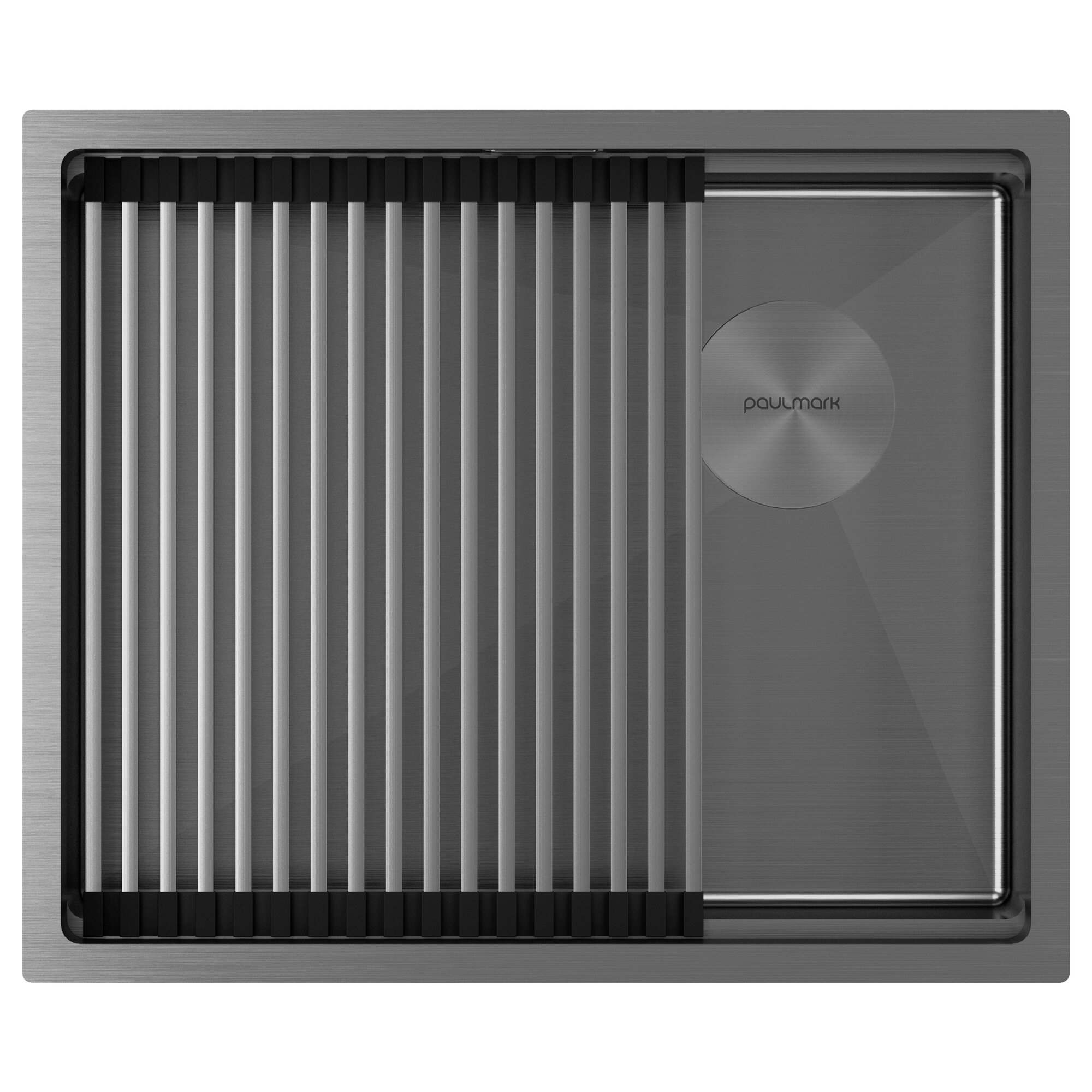 Кухонная мойка Paulmark NEXT-PRO 54 UNI PM705445-GM вороненая сталь Нержавеющая сталь