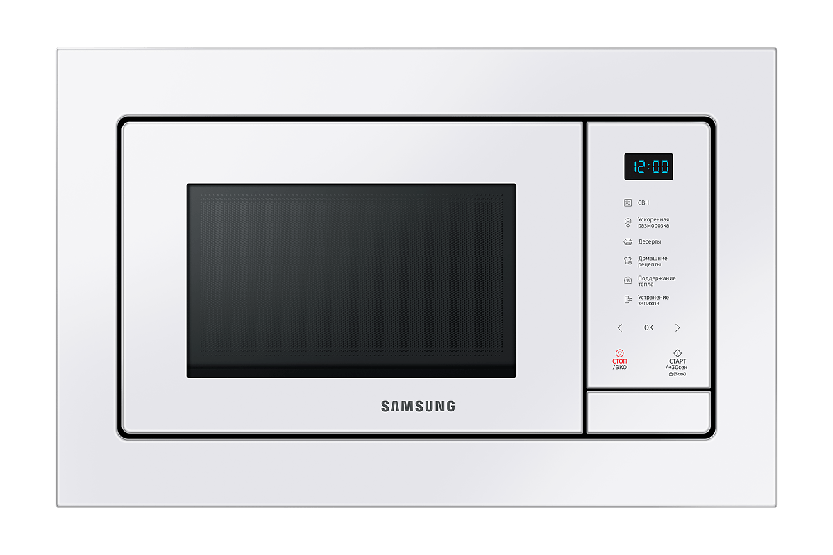 Встраиваемая микроволновая печь Samsung MS23A7118AW 23л, биокерамика