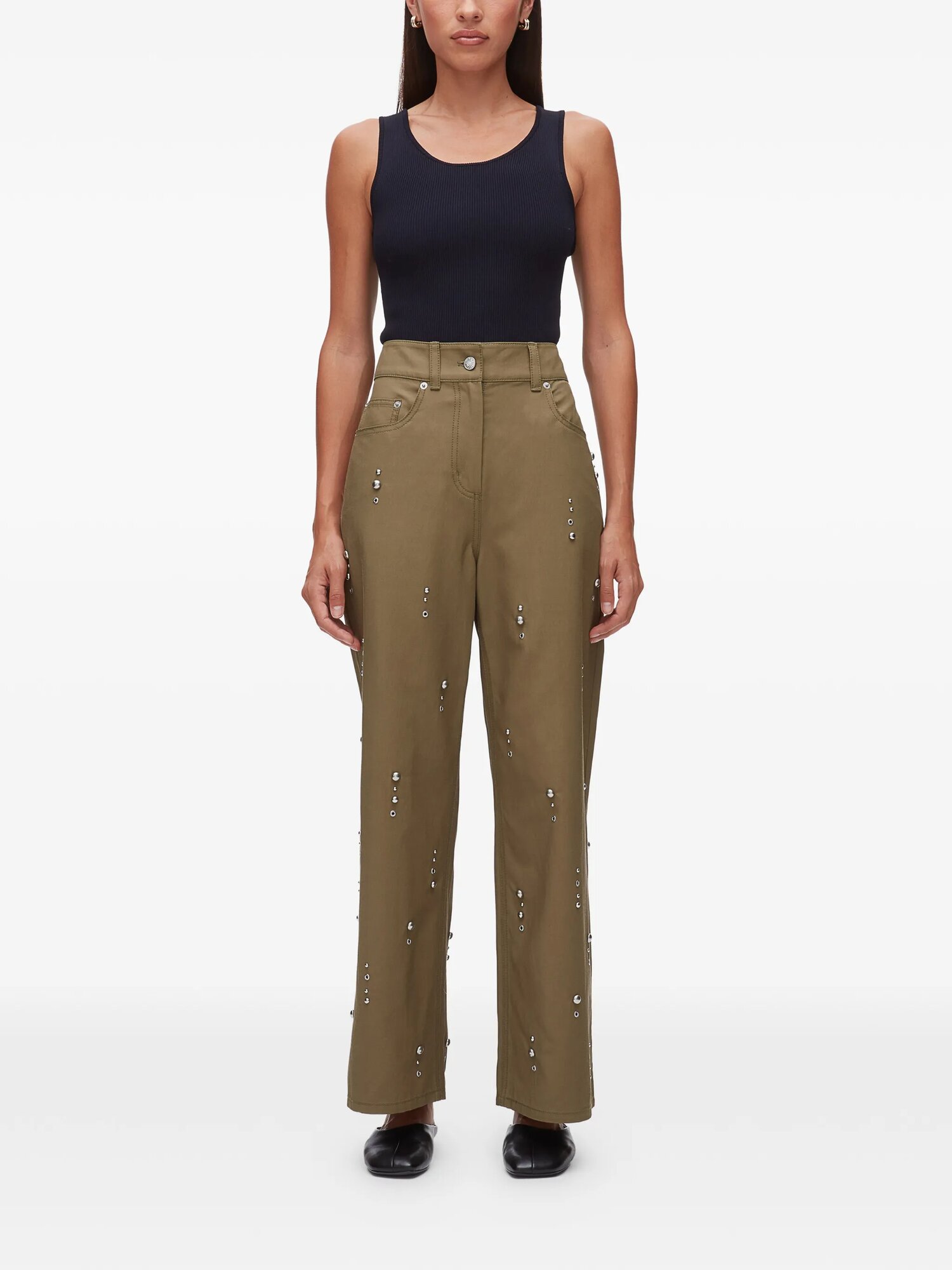 Брюки 3.1 Phillip Lim Studded trousers, размер 4 — фото 1