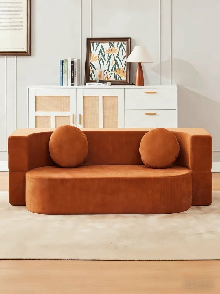 Teddy Диван раскладной 150х108х60 см, оранжевый