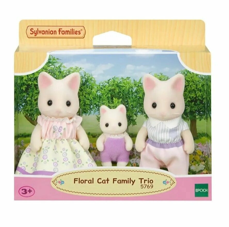 Sylvanian families коллекционных кукол Floral Cat Family Trio