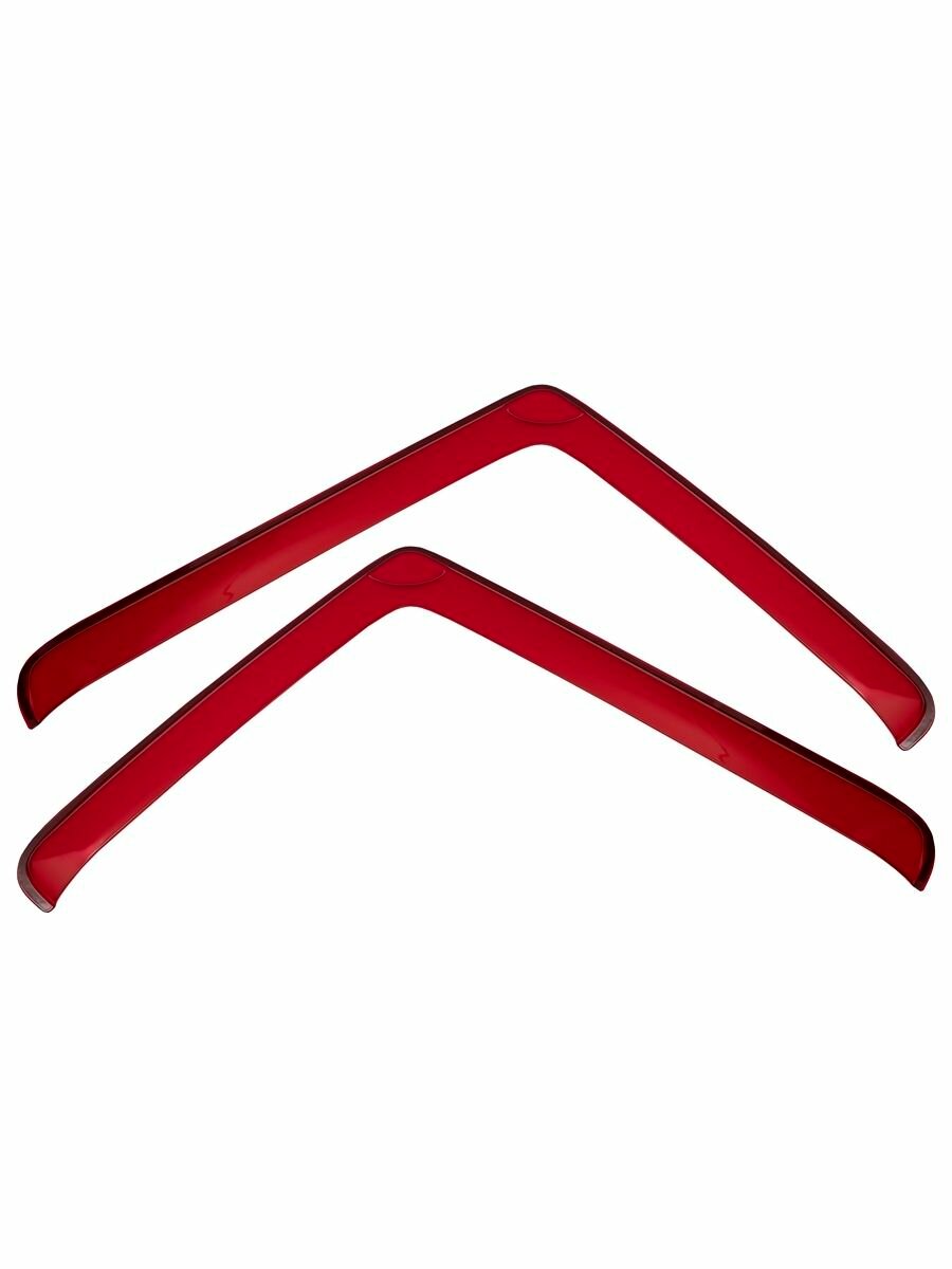 Дефлекторы для HOWO T5G 2021- красный, накладной , 2 шт. / Хово Т5Г