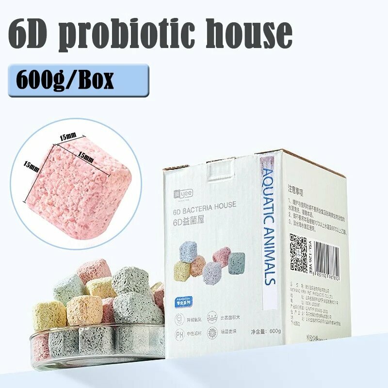 Akwarium filtracyjnego oczyszczanie wody bakterie kostka nitryfikacyjne bakterie dom akwarium 6D probiotyczny materiał filtracyjny domu