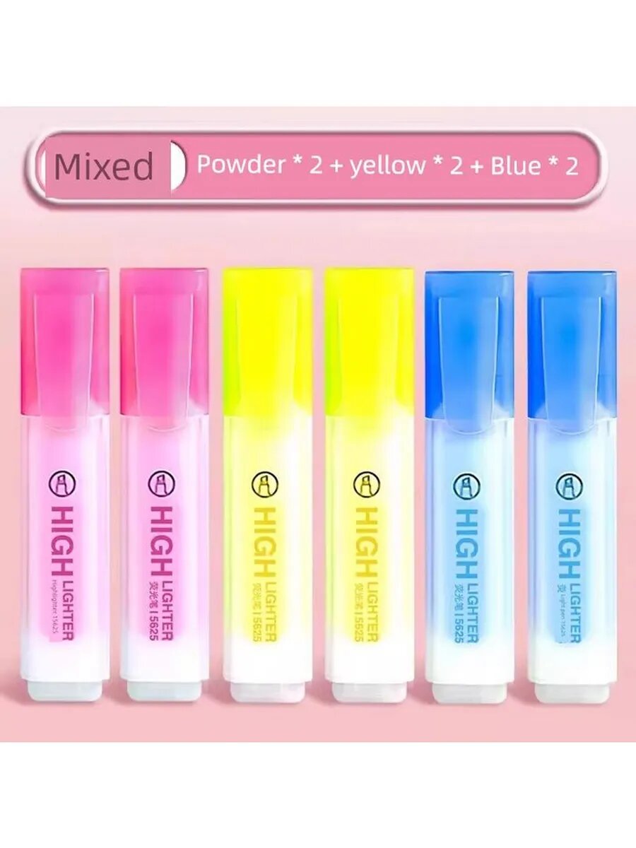 Флуоресцентный маркер (Большая емкость, 6 шт)