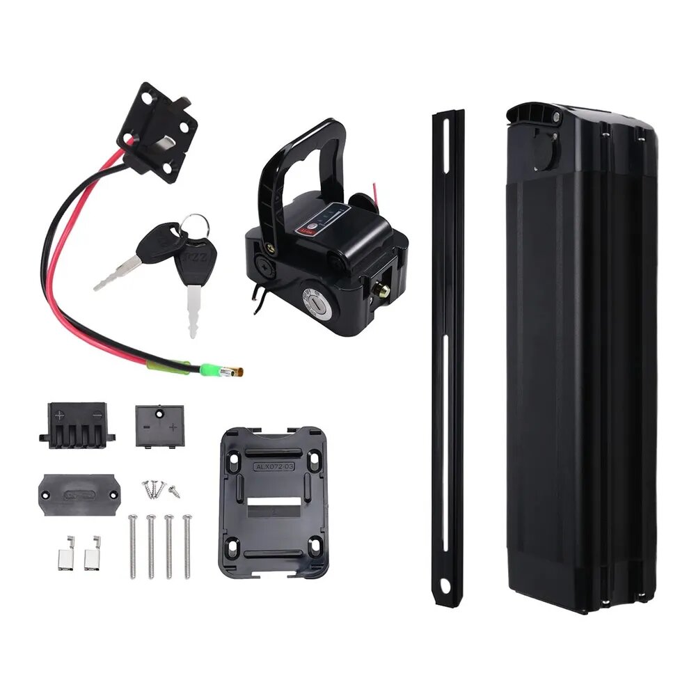 Электрический велосипед E велосипед 18650 аккумуляторный ящик чехол крышка 48V пустой серебристый