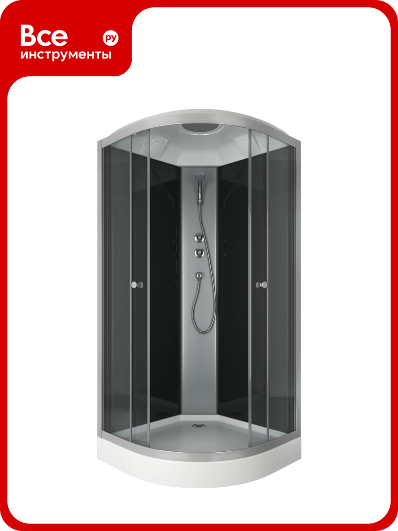 Душевая кабина Bauedge BAU Dream 90x90x215, прозрачное закаленное стекло, черная