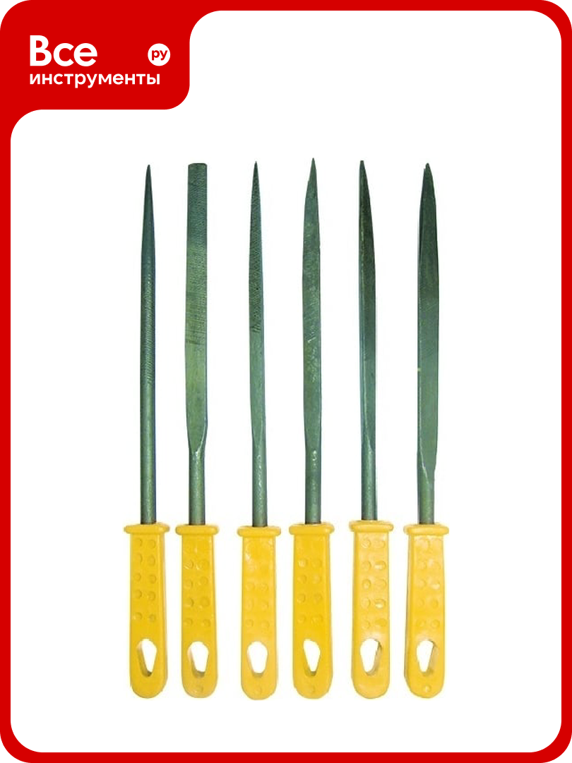 Набор надфилей Biber Мастер 85315 160 мм, пластиковая рукоятка тов-095630