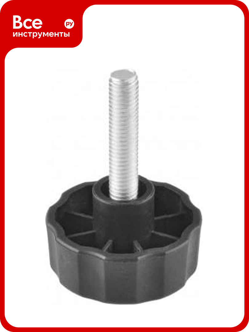 Фиксатор Миниворкс пластиковый с рукояткой Ø42 и резьбой М6х15, цвет черный