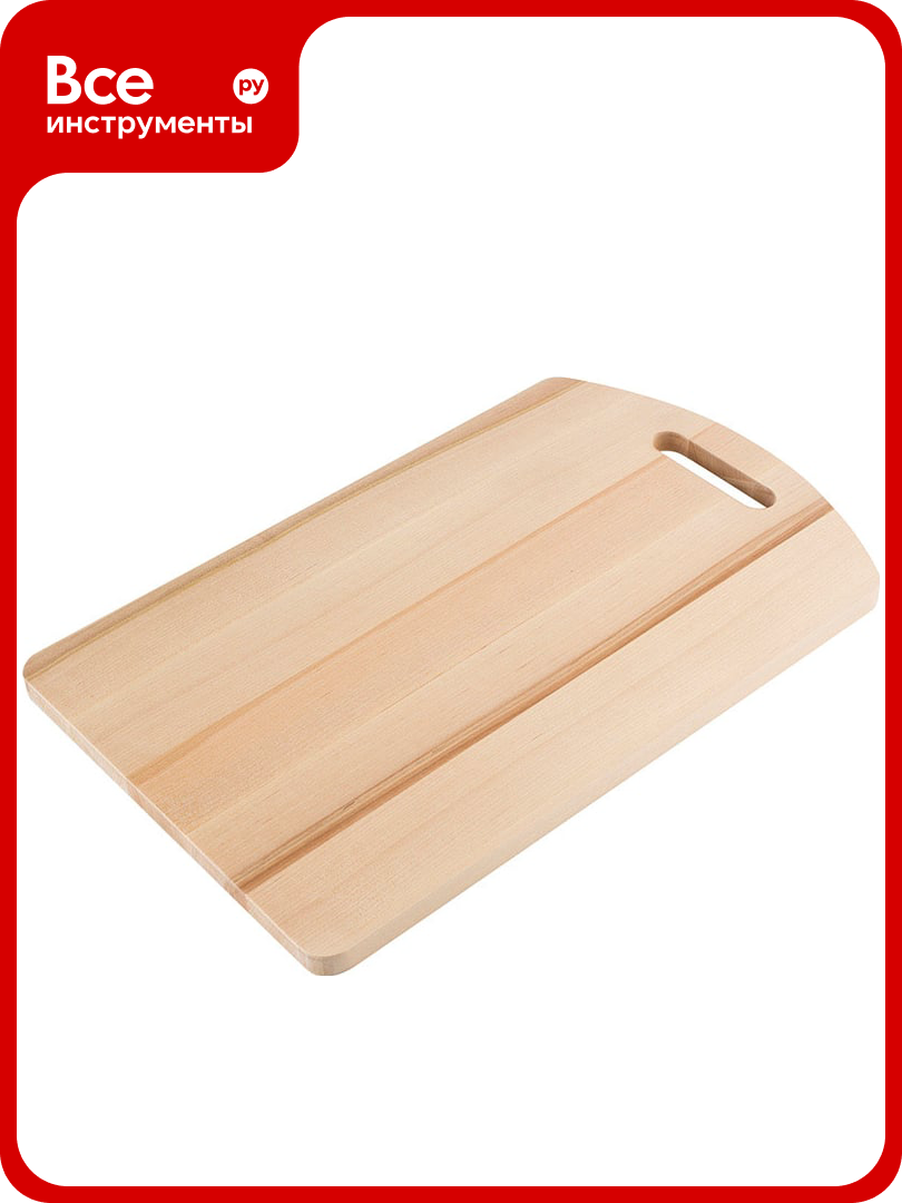 Разделочная доска Mallony 22х35 см массив 986041 из берёзового массива, прямоугольная форма, для нарезки овощей и мяса