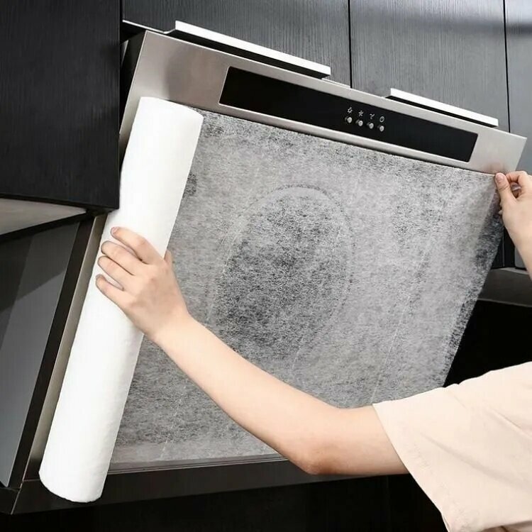 Фильтровальная жиропоглощающая мембрана (бумага), фильтр для кухонных вытяжек (рулон 10м х 46см)