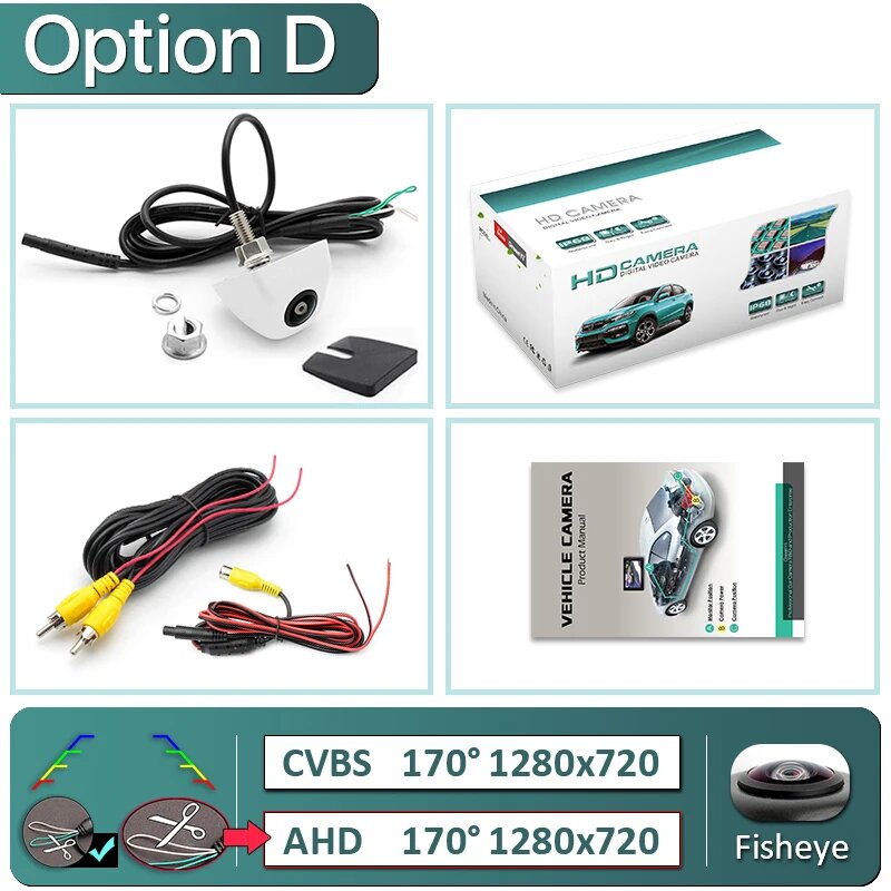 GreenYi 170-градусная AHD 1920x1080P белая камера заднего вида для автомобиля с D-CVBS720P-AHD720P