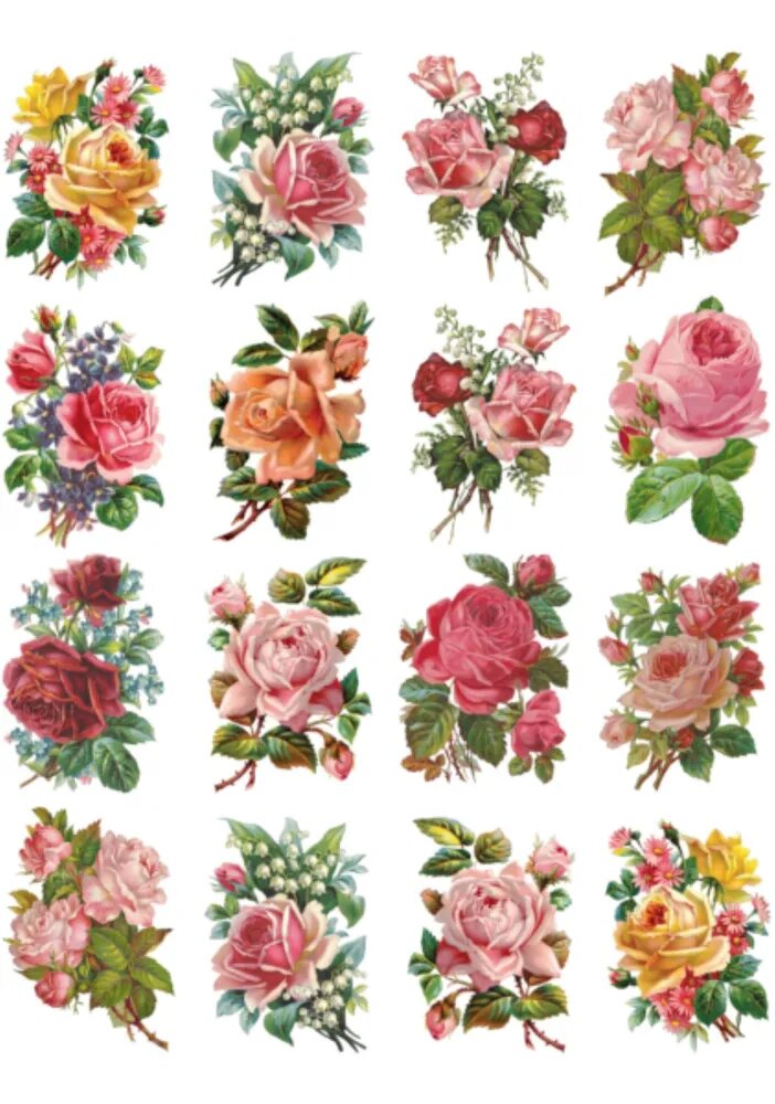 Водорастворимая картинка для мыла А4 Розы