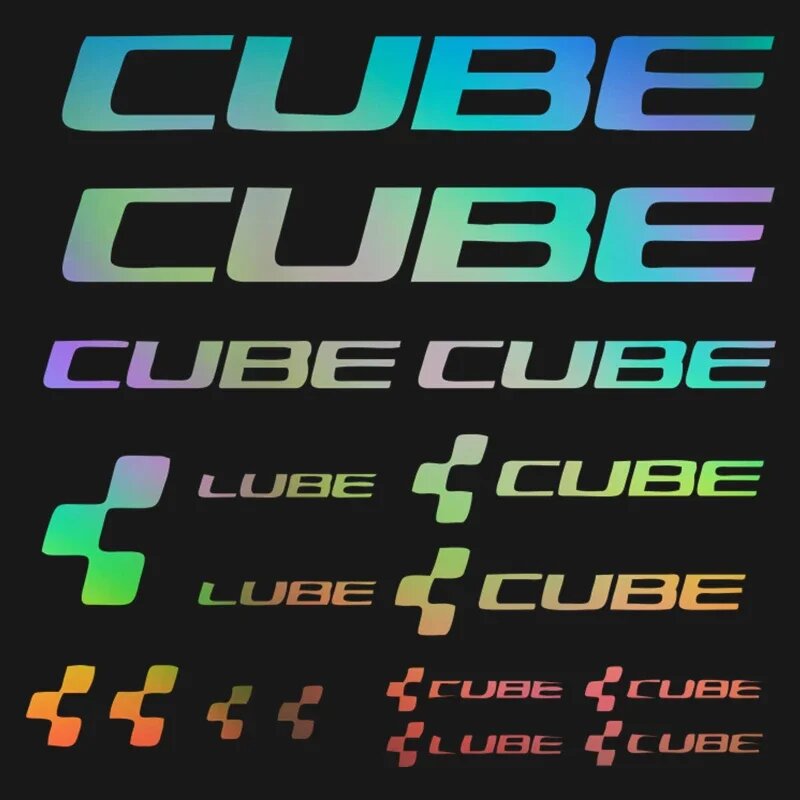 Наклейки на велосипед CUBE, цвет laser, 20 см