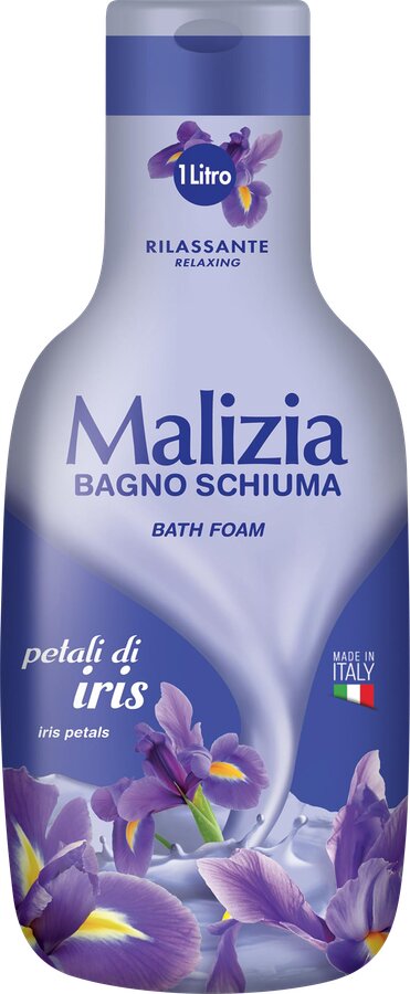 Пена для ванны MALIZIA Iris petals с лепестками ириса, 1000мл