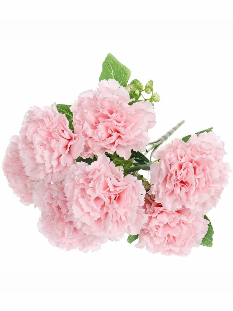 Искусственные цветы "Букет гвоздик" 35см 7 цветков розовые