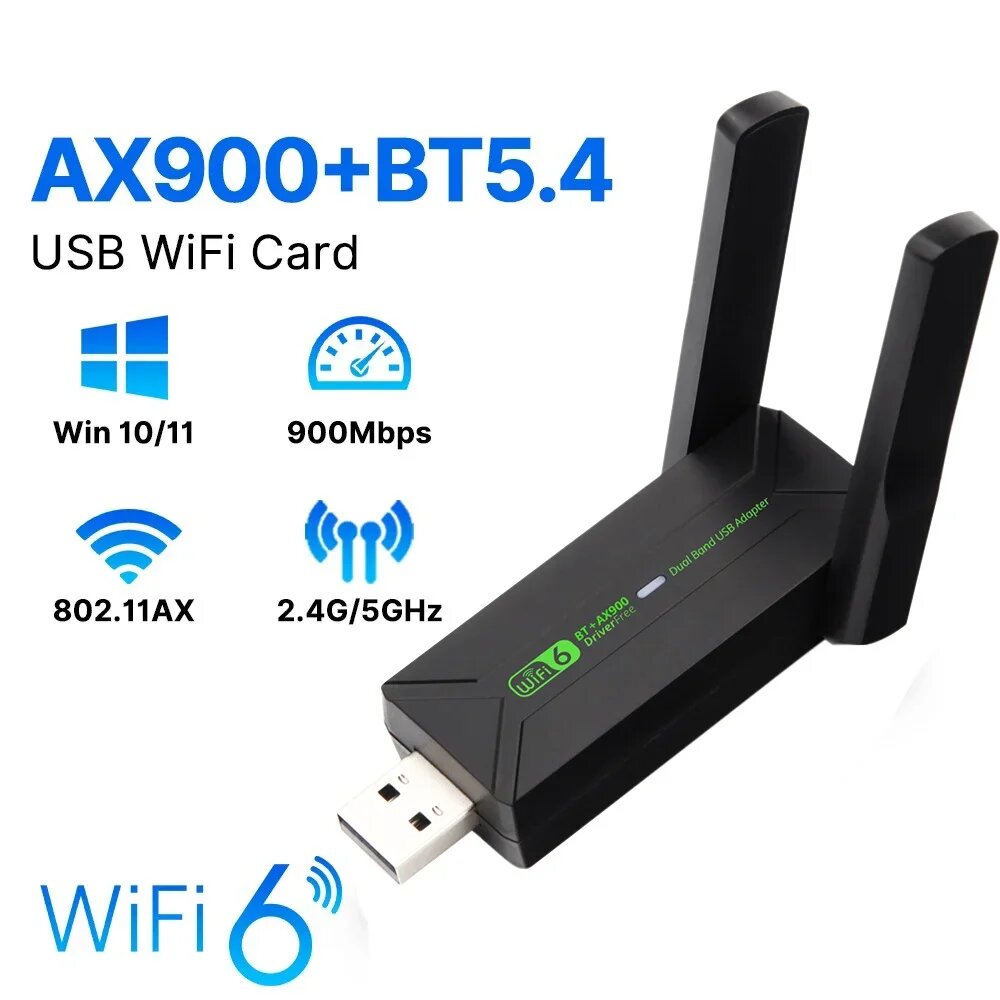 ICANING WiFi 6 USB адаптер Bluetooth 5.4 style 3