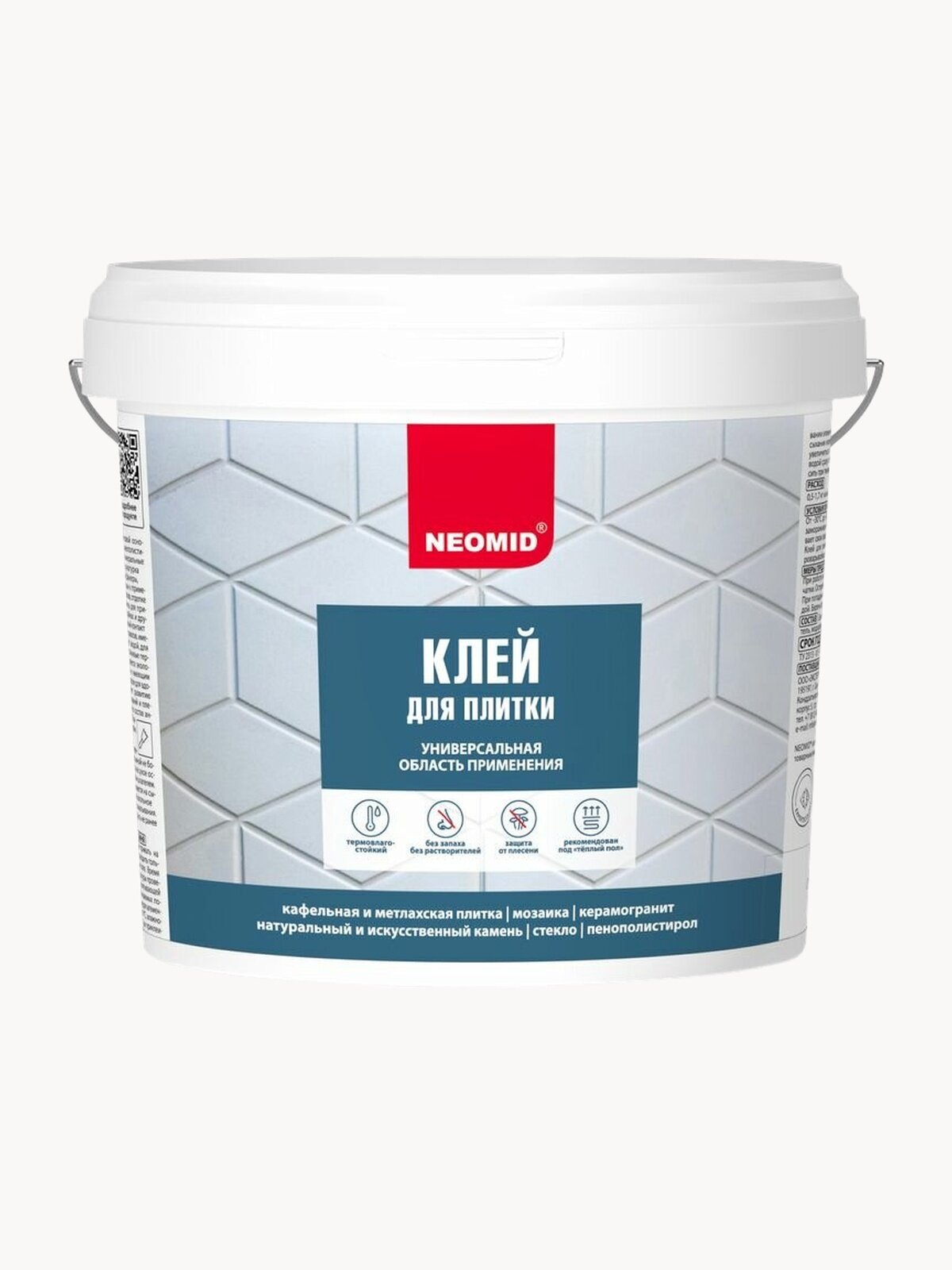 Строительный клей для плитки NEOMID универсальный (4 кг) / Для кафельной и метлахской плитки, керамогранита, камня