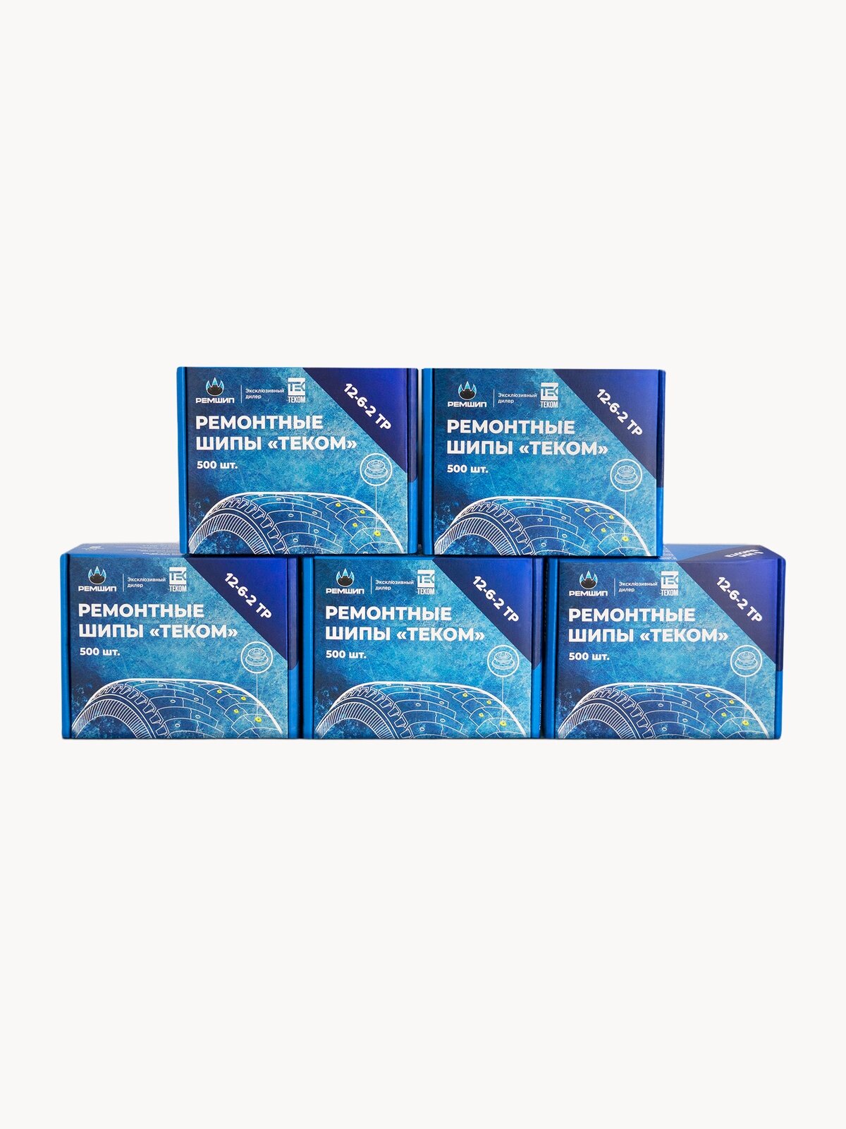 Шипы ремонтные, оригинальные, Теком, 12-6-2ТР, фасовка 2500 шт.