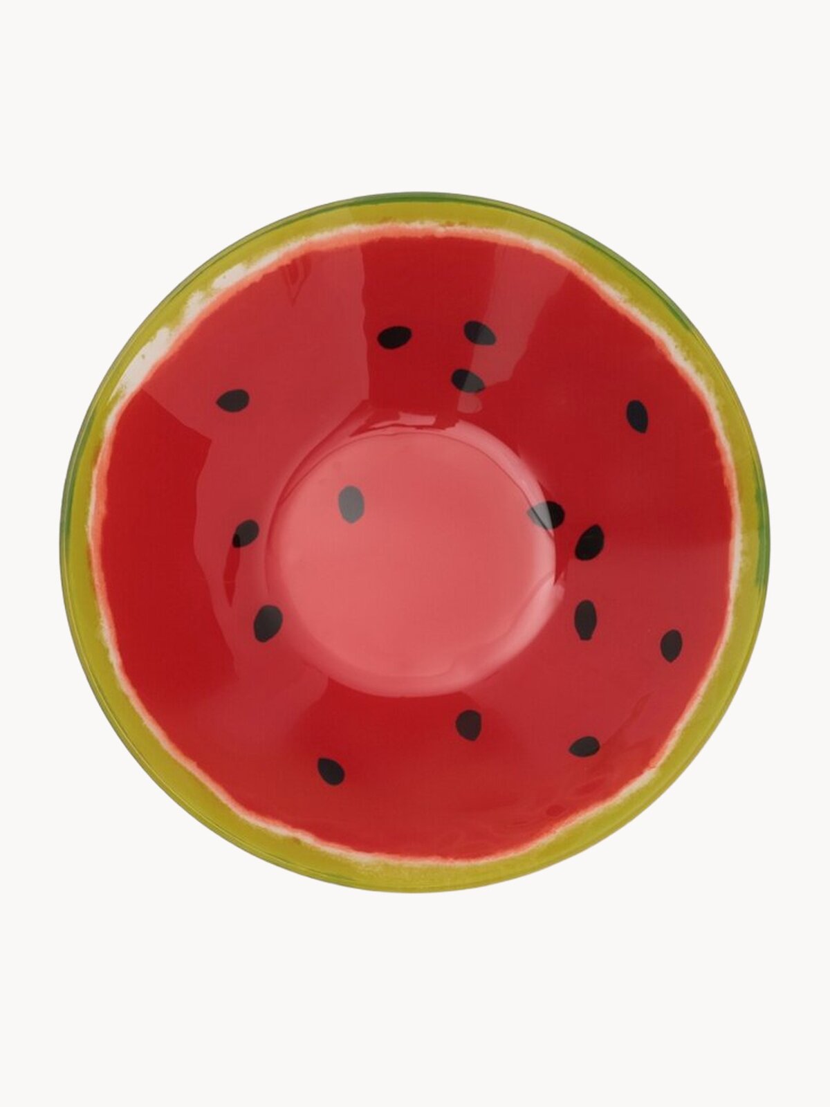 Салатник Доляна «Сладкий арбуз», 920 мл, 22×5 см, стекло, красный