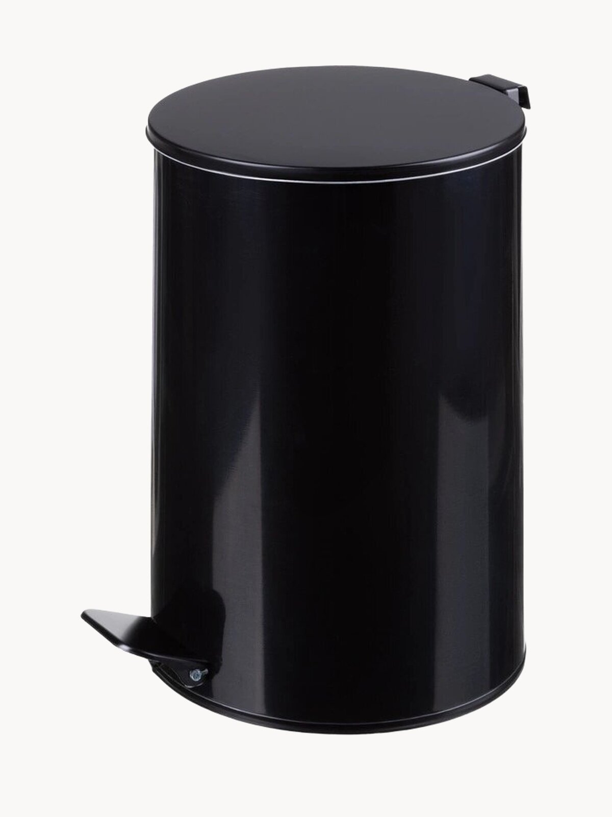 Ведро мусорное с педалью 20л стальное, черное, 250х400мм