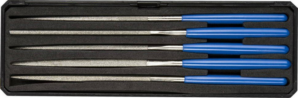 ЗУБР Набор ЗУБР "эксперт" Надфили с алмазным напылением в пластиковом боксе, P 140, 140х75мм, 5 предметов, ( 33388-140-H5 )