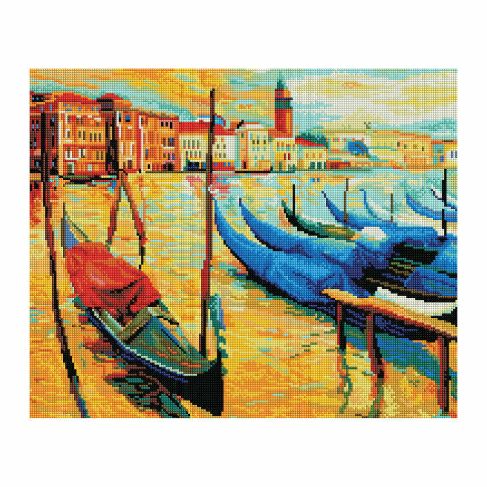 Алмазная мозаика ТРИ совы "Венеция", 40*50см, холст, картонная коробка с пластиковой ручкой, 360894