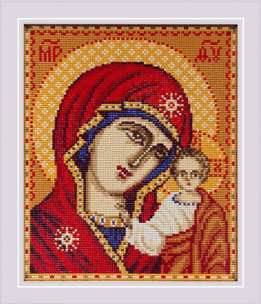 Набор Риолис #АМ0084 Богоматерь Казанская, Алмазная Мозаика, 25 х 30 см