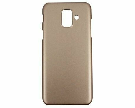 Чехол на Samsung Galaxy A6 2018, пластиковый серии Metallic, золотой