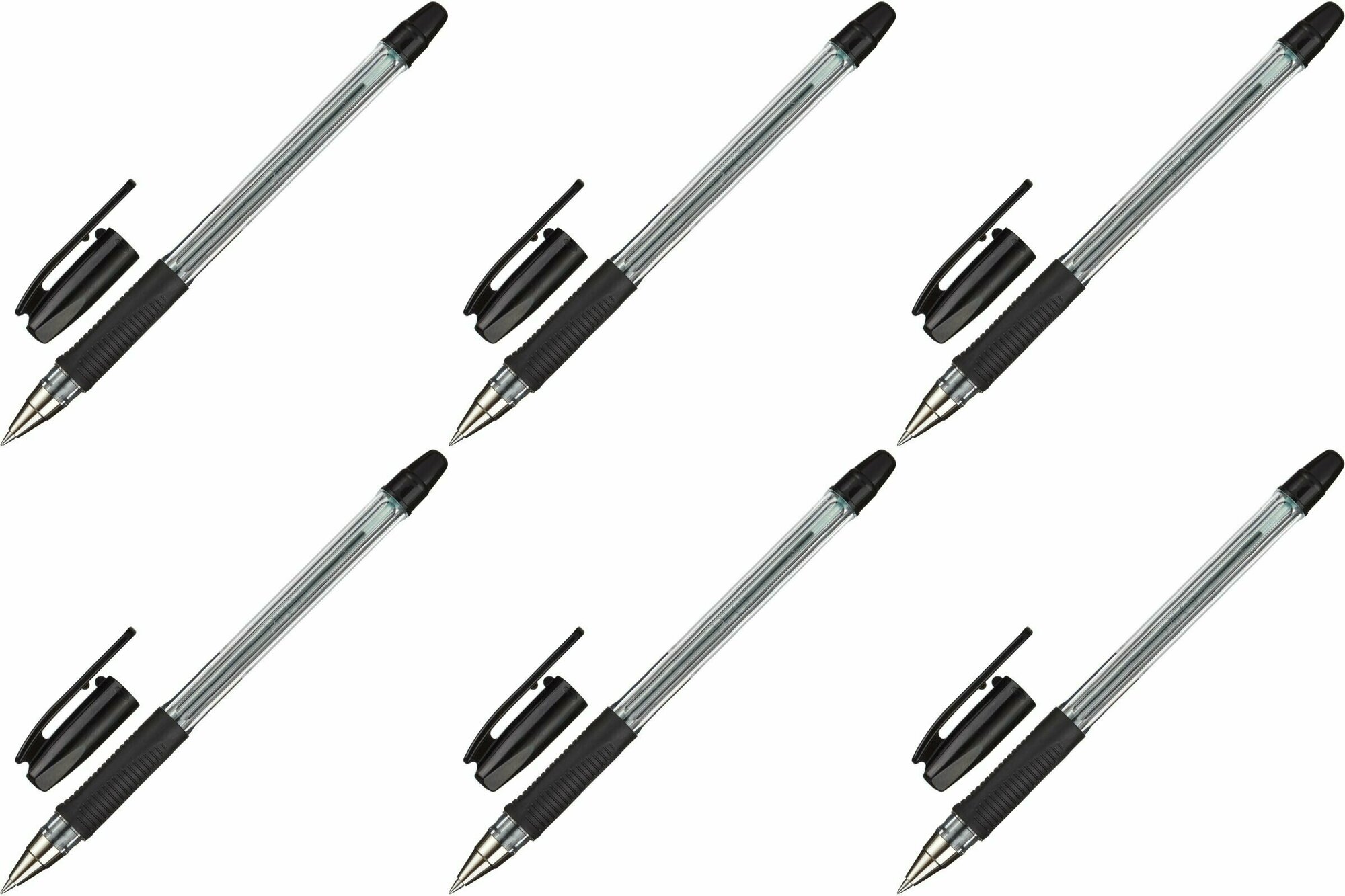 Pilot Ручка шариковая неавтоматическая черная, 0.22 мм, 6 шт