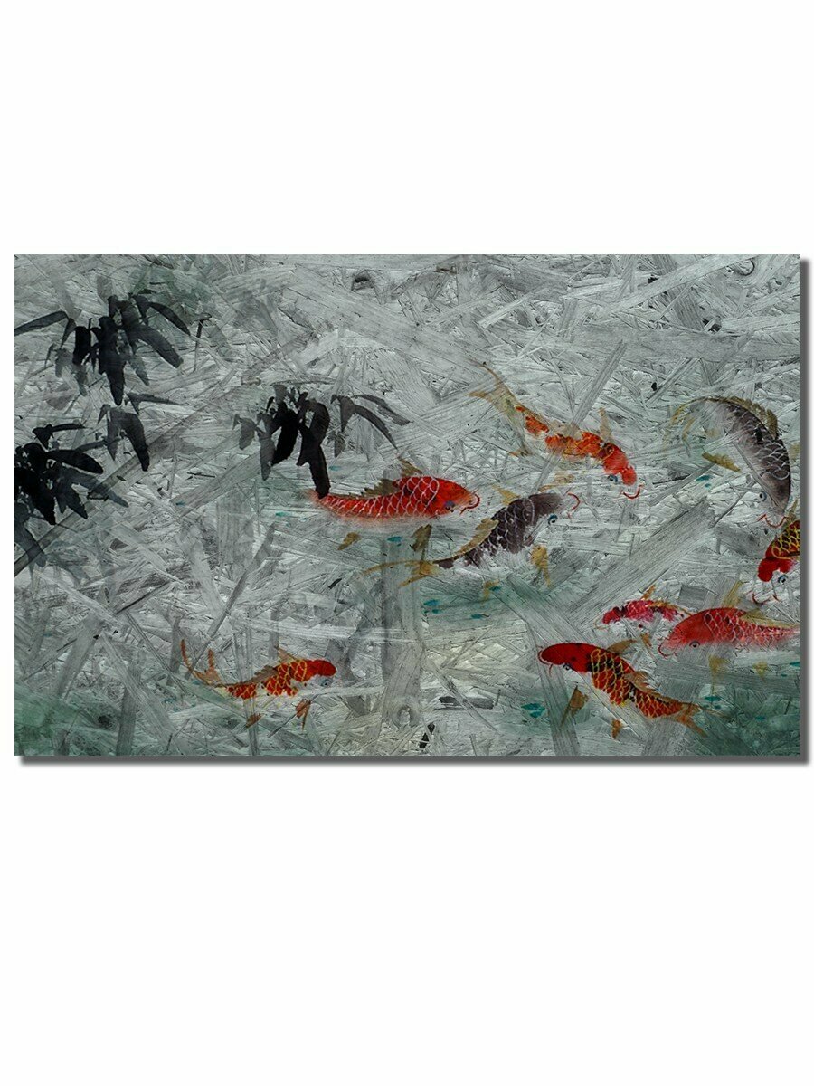 Картина интерьерная на рельефной доске, рисунок китайская живопись - 857 Г