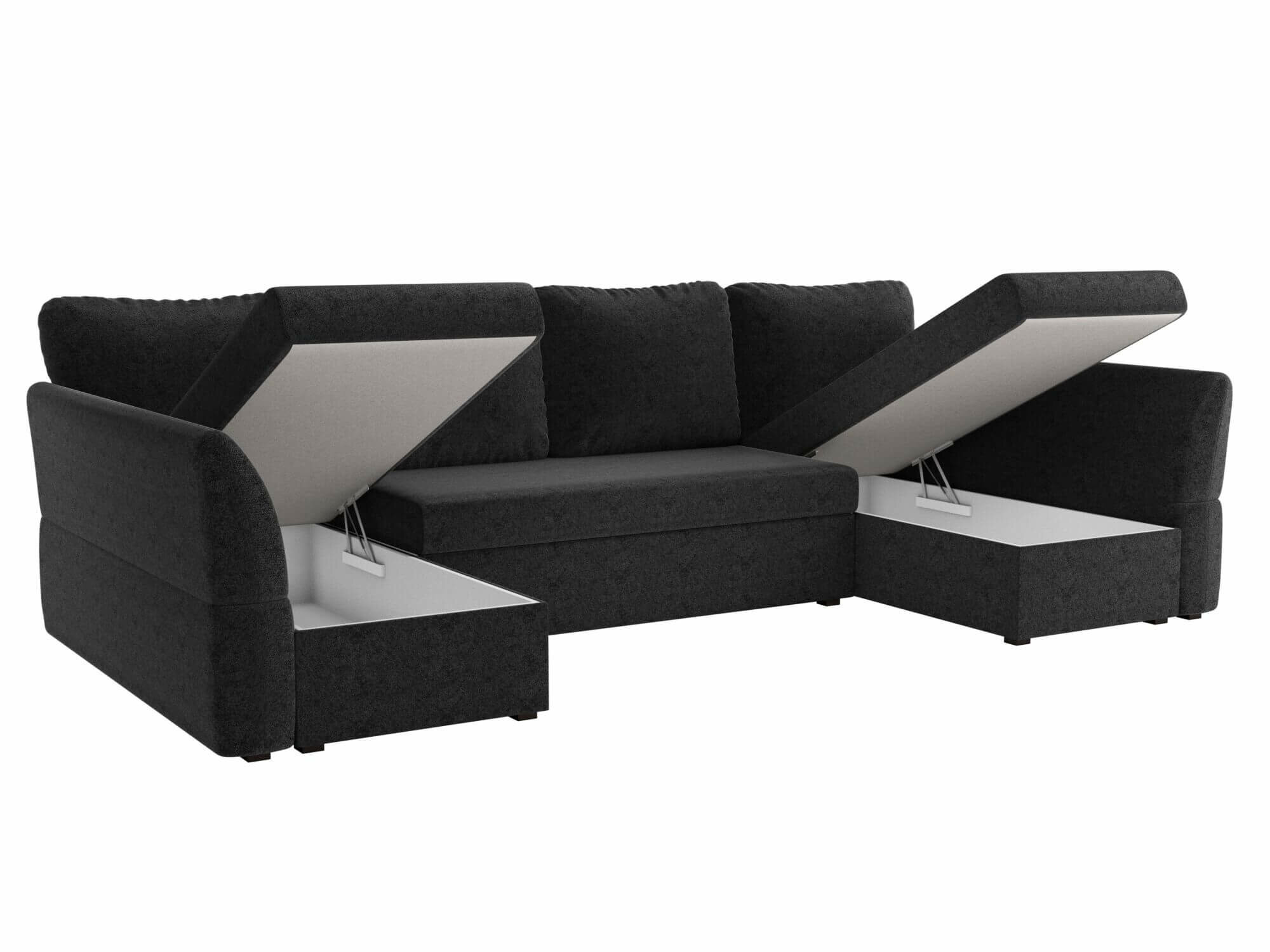 Artum Диван Гесен-П микровельвет черный