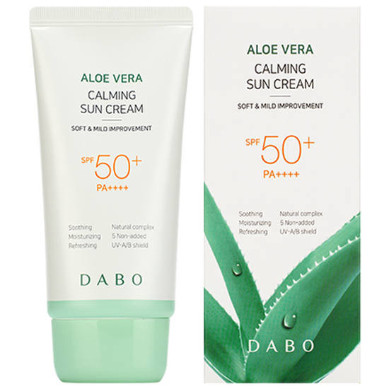 Солнцезащитный крем Dabo Успокаивающий, с алоэ вера SPF50+ PA+++, 70 мл
