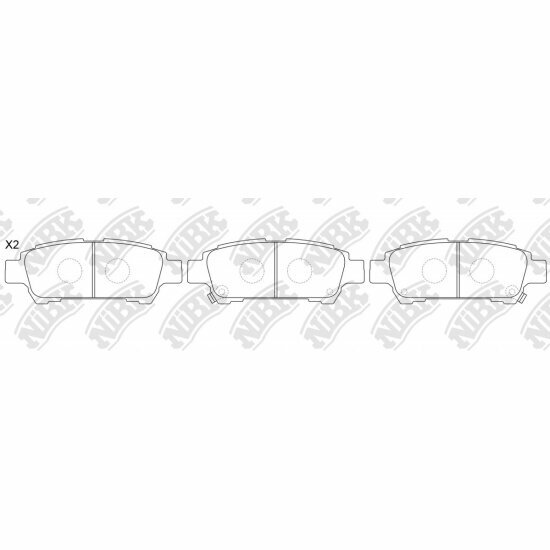 Колодки тормозные дисковые Nibk PN1449, 4 шт