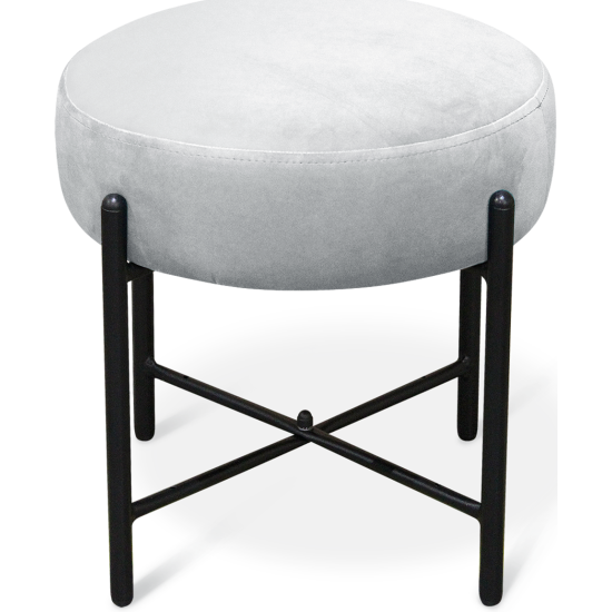 Банкетка Sheffilton SHT-B4 серое облако/черный муар