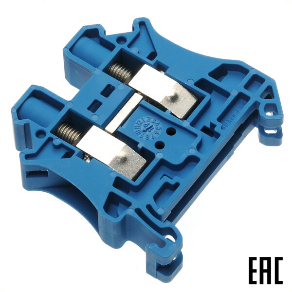 Клемма UT10BU 3044188 винтовая синяя 10мм2 57А 1000В ширина 10,2мм Phoenix Contact (3 шт. в комплекте)