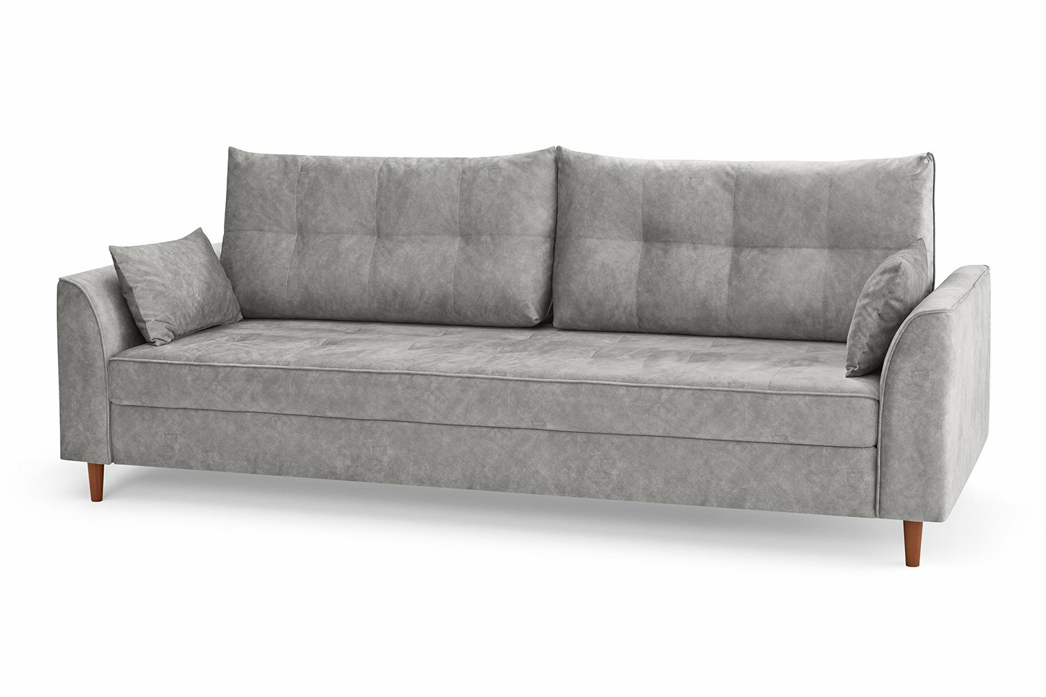 Диван-кровать SCANDICA Осло, велюр, 235х92х99, прямой, цвет светло-серый