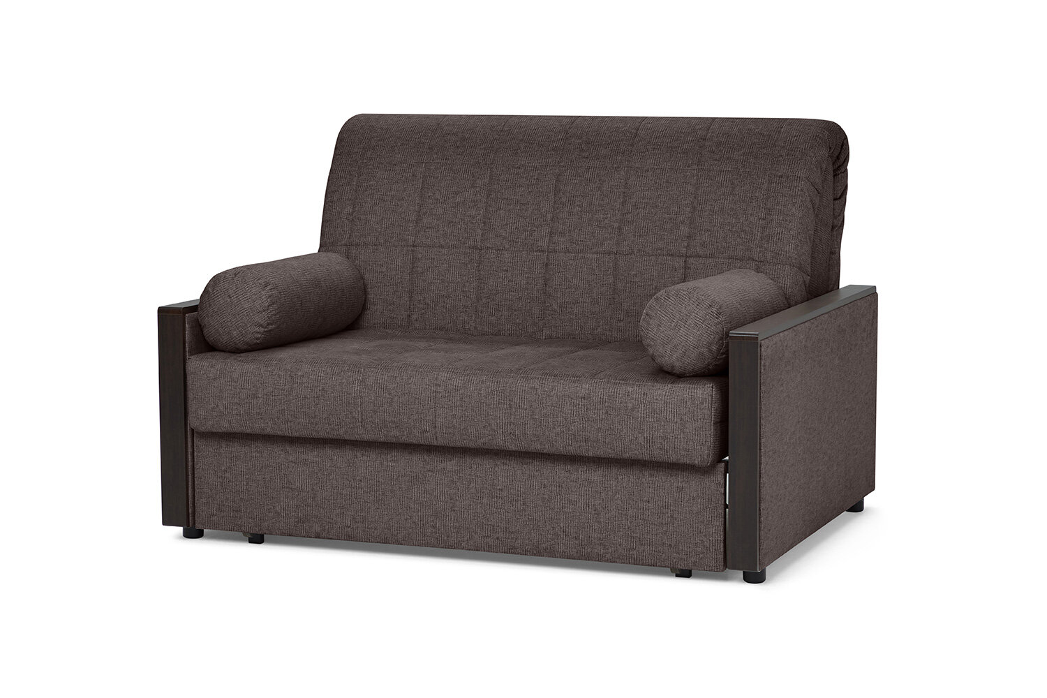 Диван кровать раскладной Hoff Милена, 136х91х105 см, микровелюр, цвет коричневый