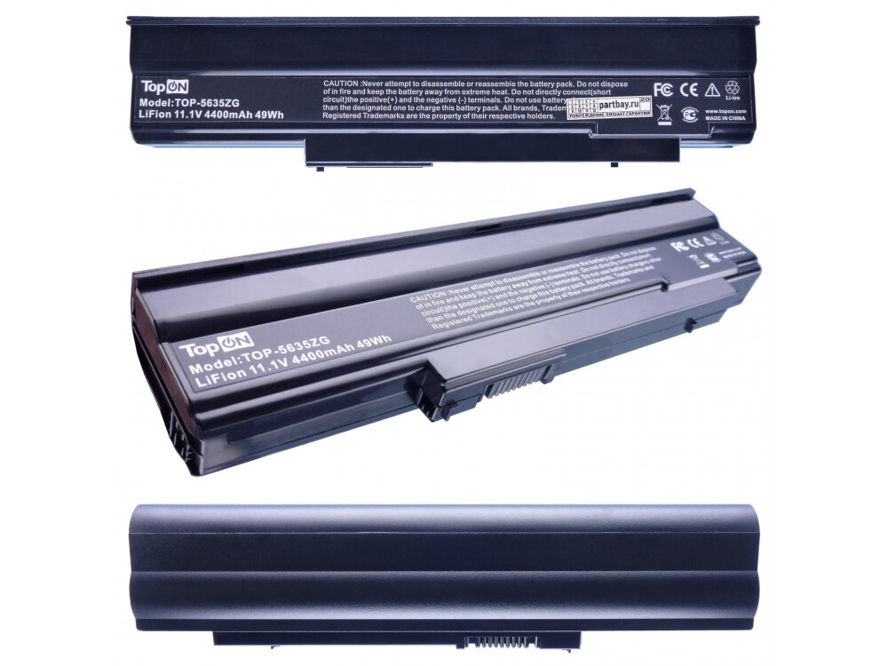 Аккумулятор TOP-5635ZG 11.1V 4400mAh 49Wh для ноутбука Acer Extensa 5235, 5635Z, 5635ZG, eMachines E528. PN: AS09C31, AS09C75