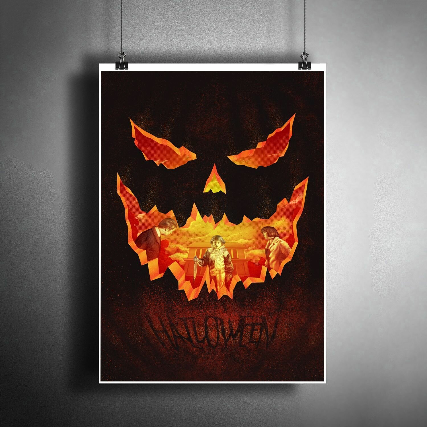Постер плакат "Хэллоуин фильм ужасов. Майкл Майерс" / Декор дома, офиса, комнаты, квартиры, детской A3 (297 x 420 мм)