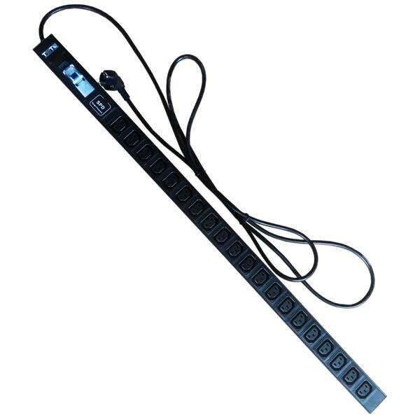 Блок розеток LANMASTER TWT-PDV-20C3-GP, черный
