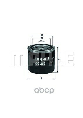 Фильтр масляный OC 205 A Z0044 Mahle/Knecht арт. OC205A