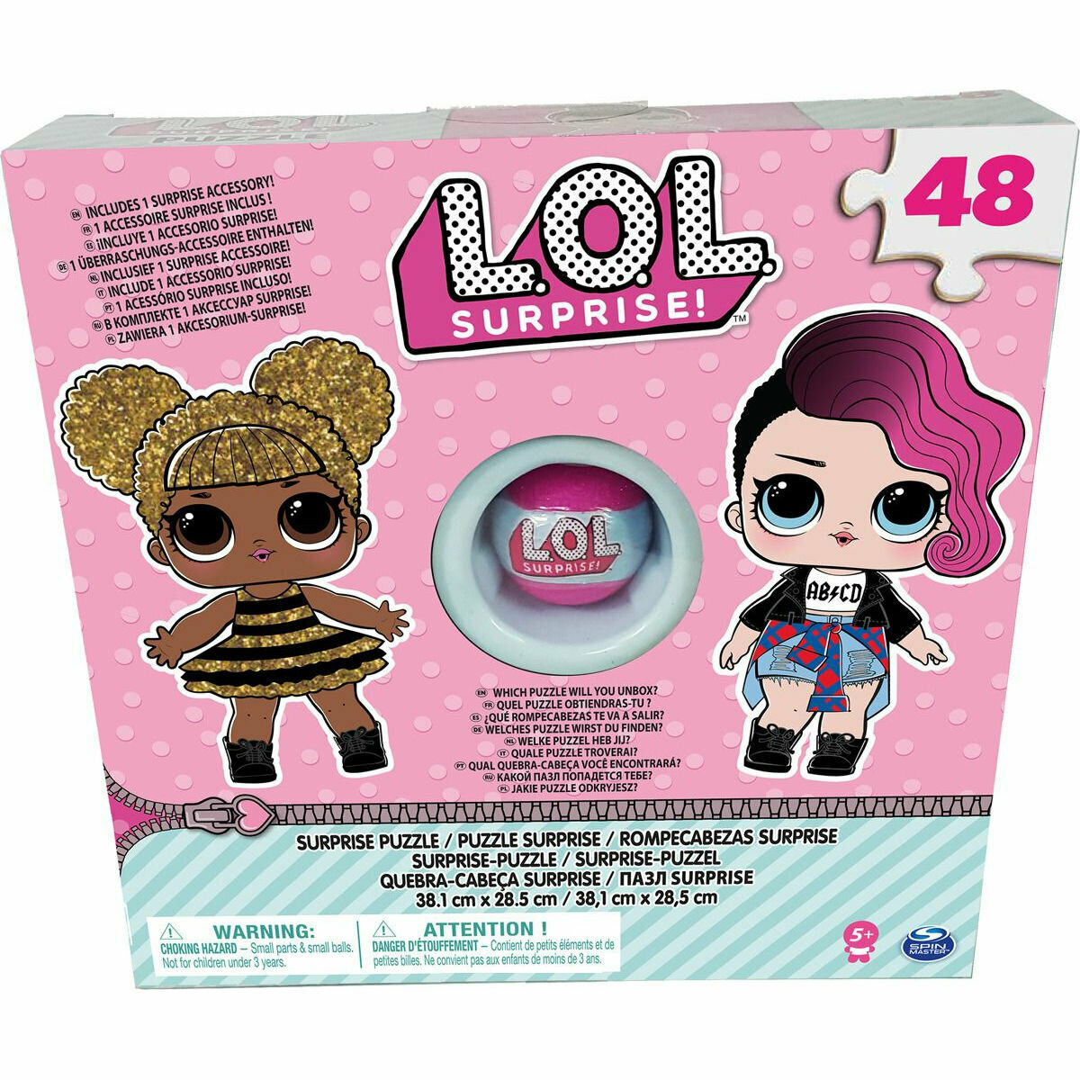 Пазл "L.O.L.", Spin Master, 48 элементов, розовый, для девочек