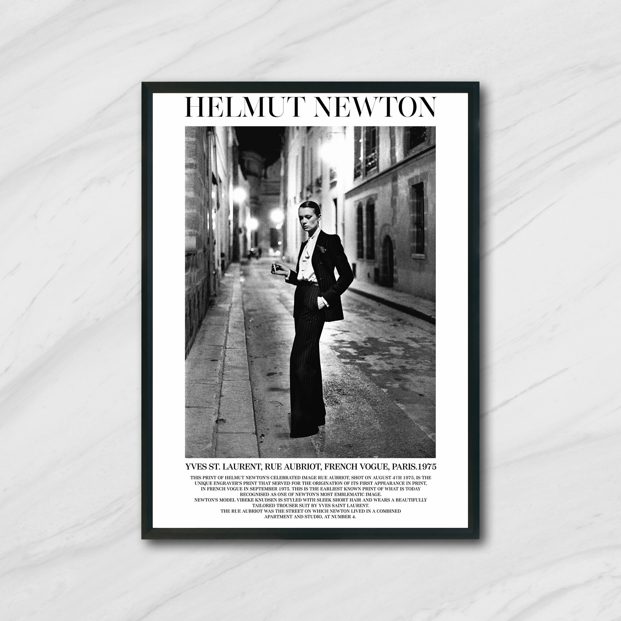 Постер репродукция "фотографии Хельмут Ньютон" 50х70 без рамки 1шт в тубусе / Картины для интерьера / Плакаты / Постеры / Фотография