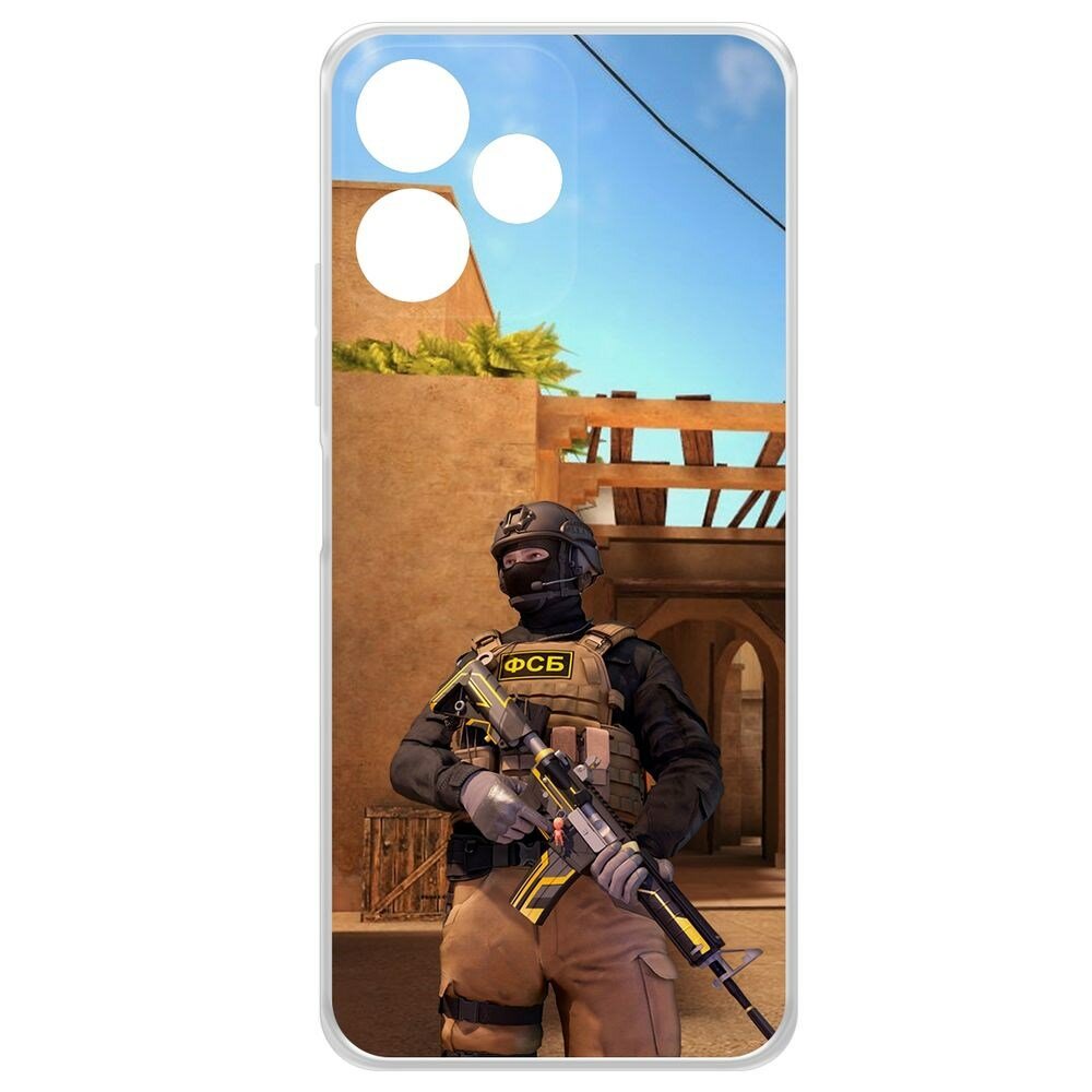 Чехол-накладка Krutoff Clear Case Cтандофф 2 (Standoff 2) - ФСБ для Xiaomi Poco M6 Pro 5G