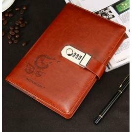 Ежедневник - блокнот с кодовым замком, недатированный А5 коричневый