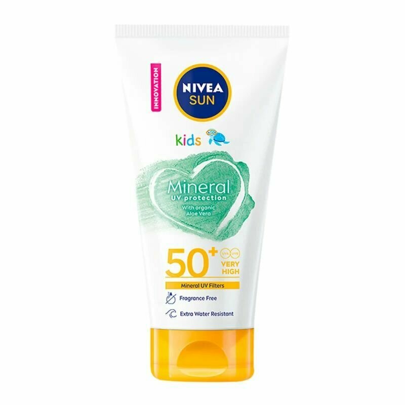 Солнцезащитный крем NIVEA SUN Kids Mineral UV Protection SPF 50+ 150 мл (из Финляндии)