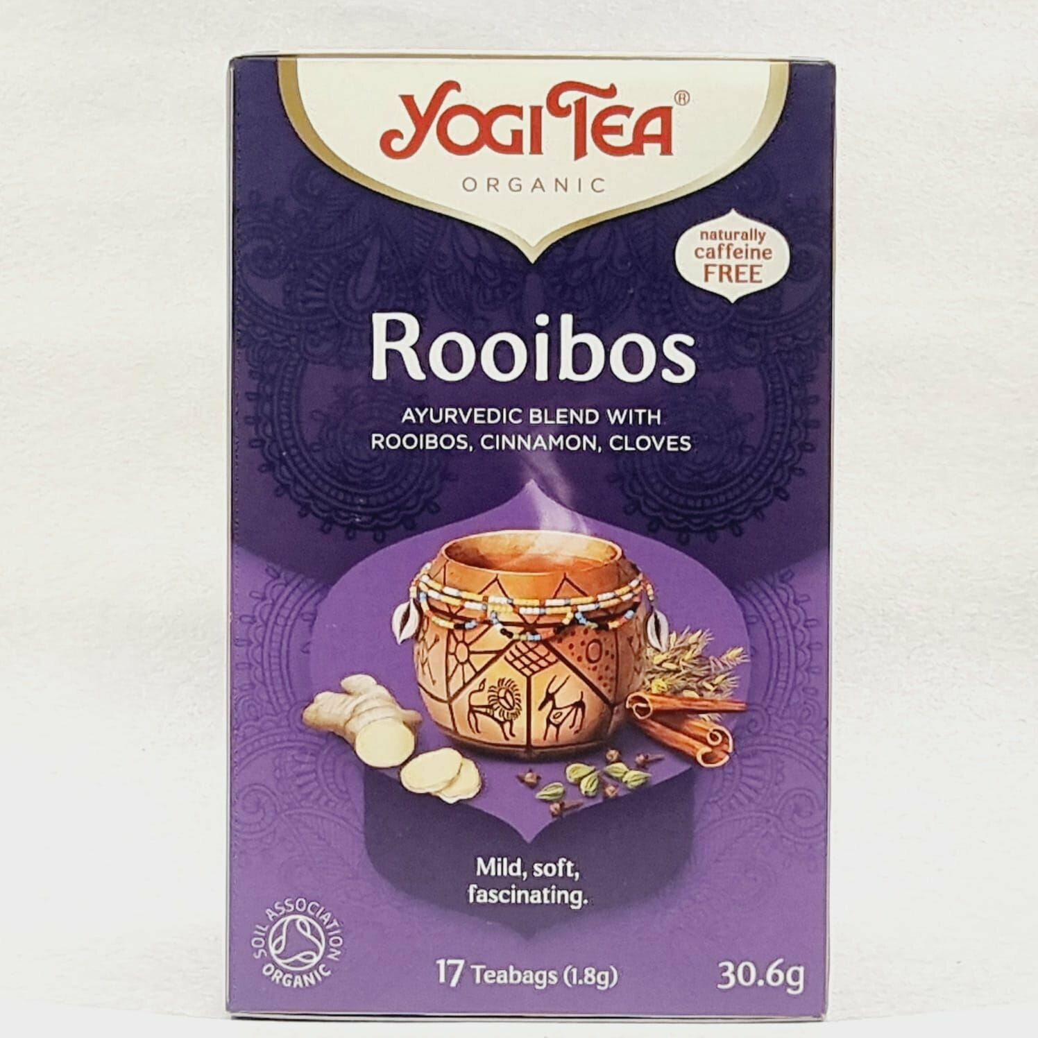 Чай ройбуш YOGI TEA "Rooibos" аювердическая смесь со специями, 1 уп, 17 пакетиков, 30.6 г (Германия)
